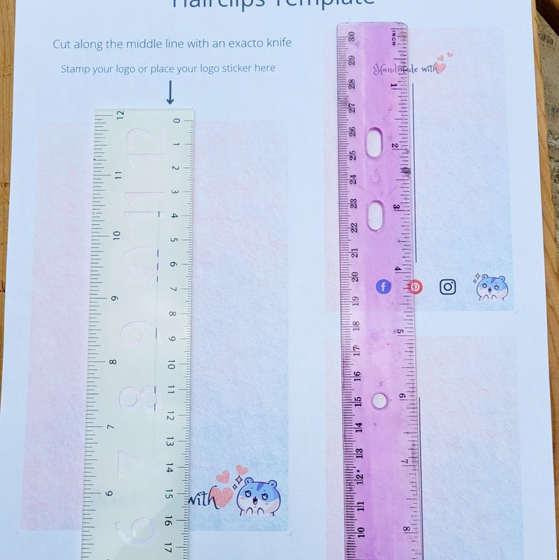 Printable Hair Clip Display Tags, Instant Download PDF Templates ...