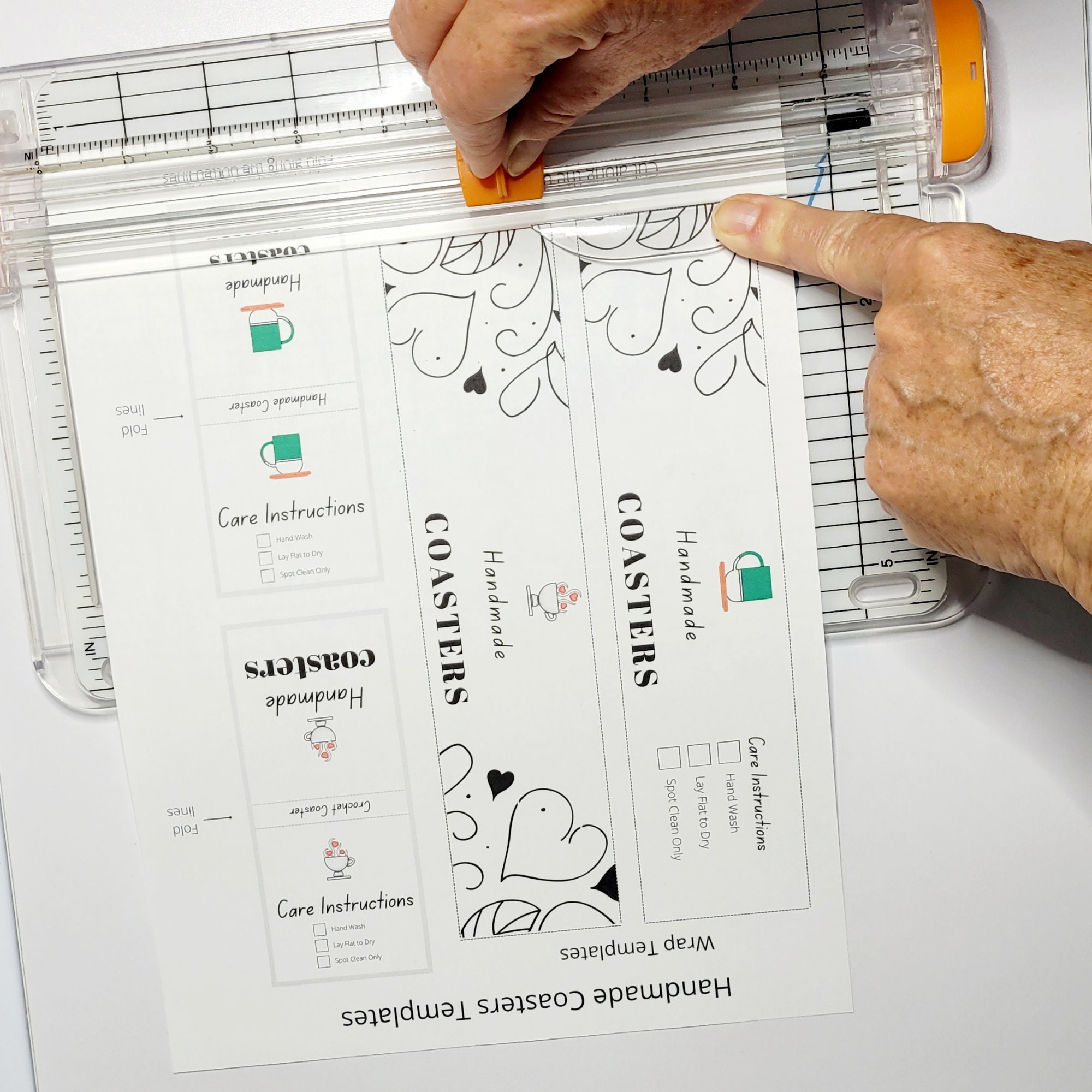 PDF Printable Coaster Tag Templates Coaster Labels Handmade - Etsy