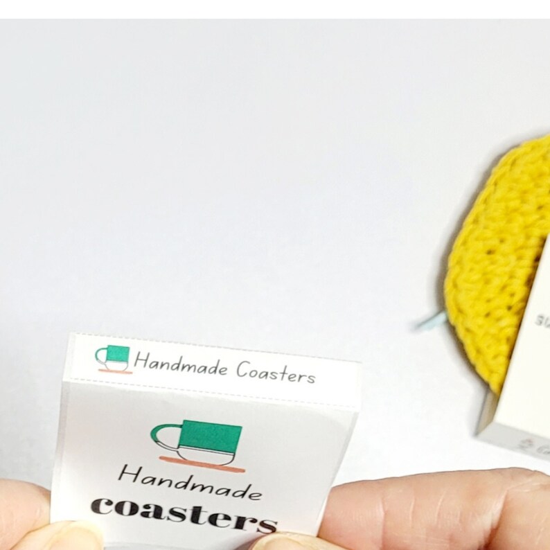 PDF Printable Coaster Tag Templates Coaster Labels Handmade - Etsy