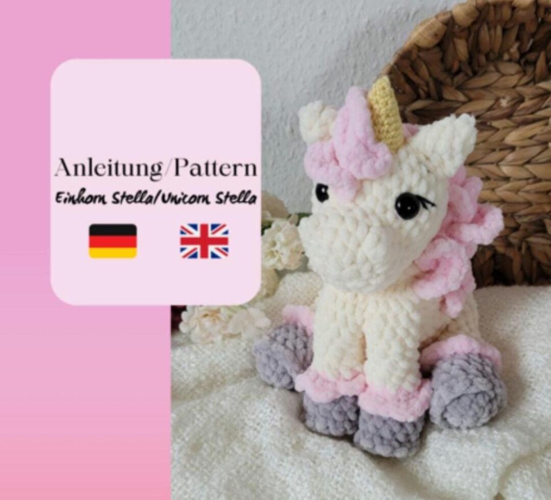 Crochet Pattern Unicorn Stella, German Version German Unicorn Pattern ...