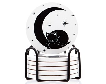 Ceramic Cat Coasters - Etsy