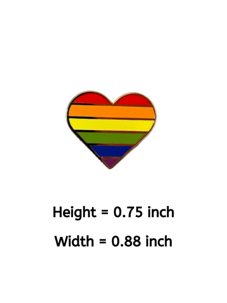 Gay Pride Hard Enamel Pin LGBTQ Pride Flag Heart Pin for - Etsy