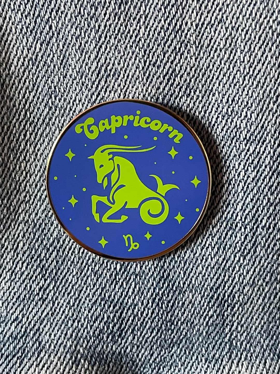 Capricorn Zodiac Sign Hard Enamel Pin Astrology Lapel Pin for Jackets ...