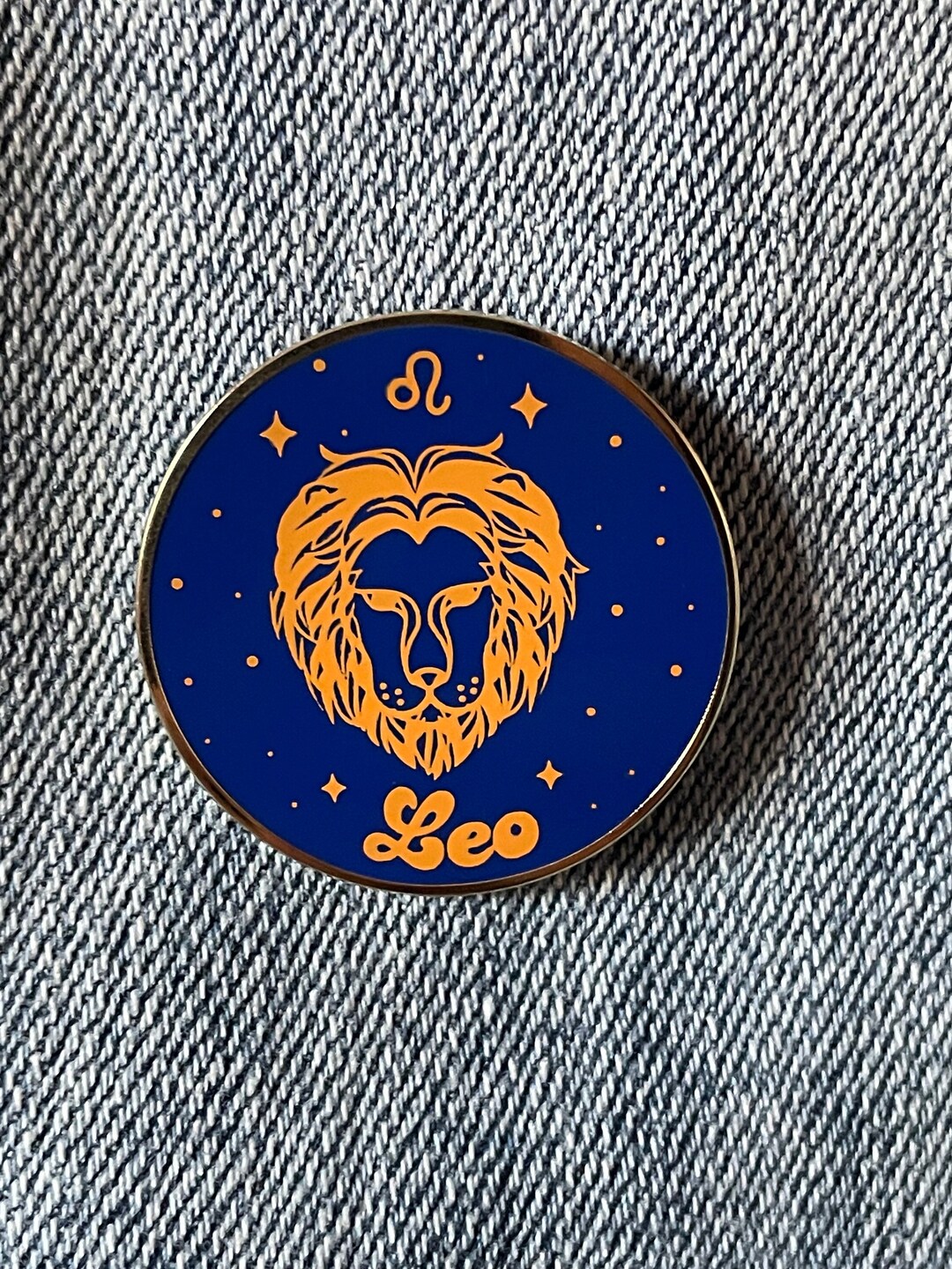 Leo Zodiac Sign Hard Enamel Pin | Astrology Lapel Pin for Jackets ...