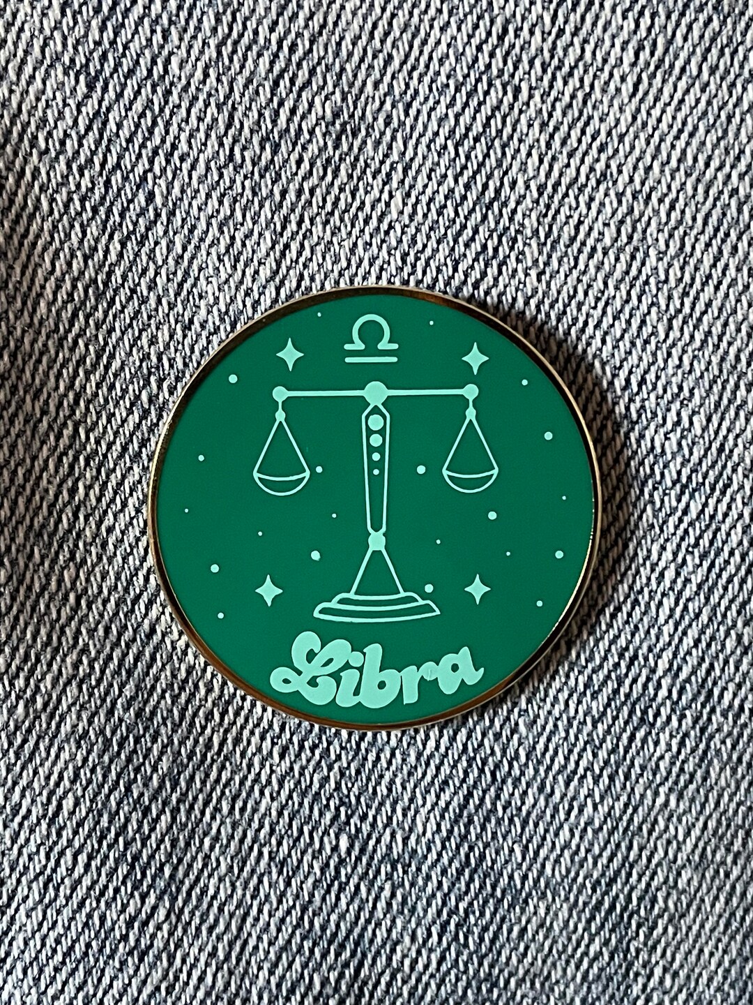 Libra Zodiac Sign Hard Enamel Pin Astrology Lapel Pin for Jackets ...