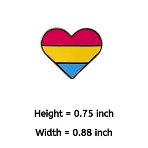 Pan Pride Hard Enamel Pin LGBTQ Pride Flag Heart Pin for Jackets ...