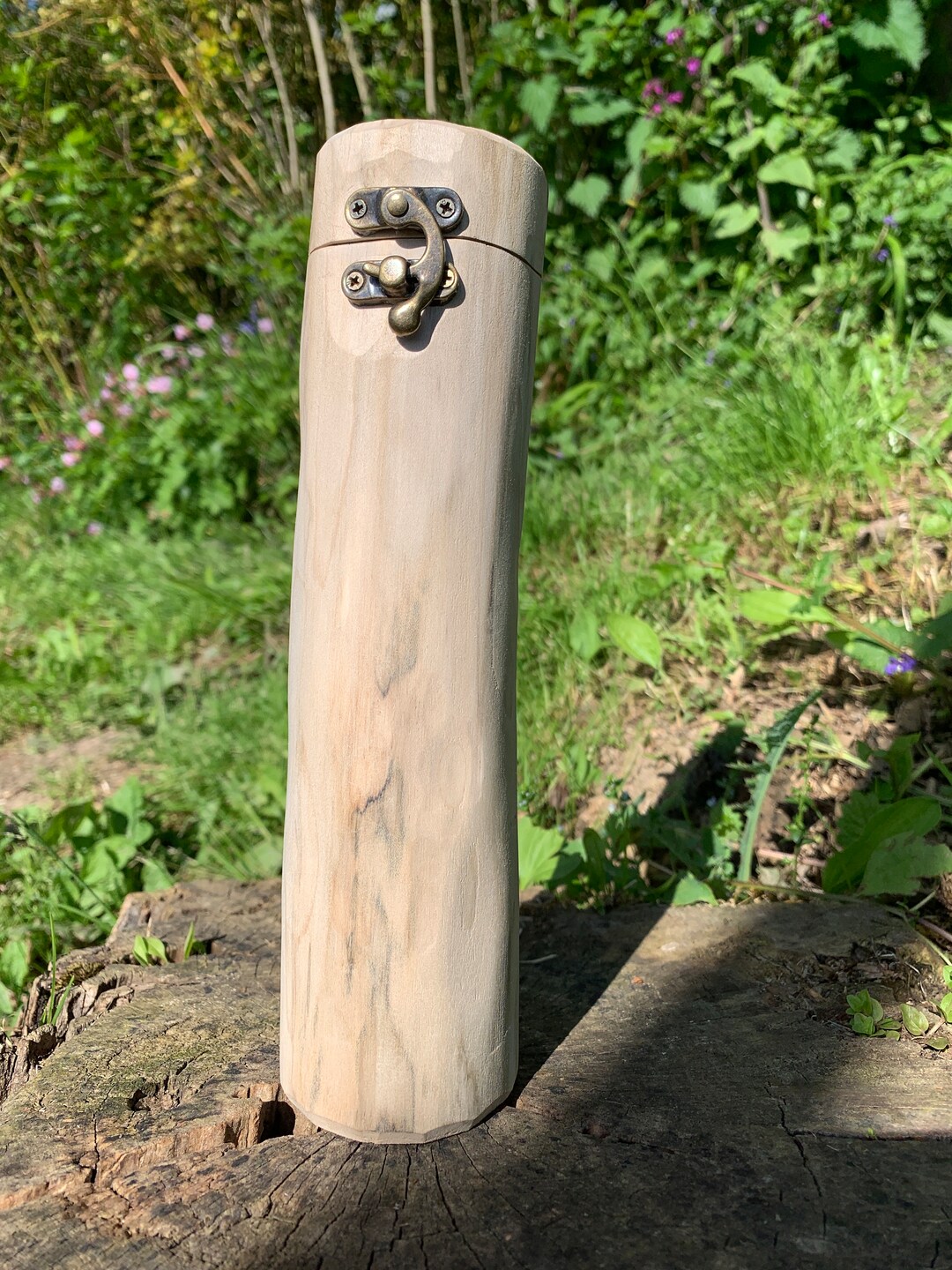 Wooden Dice Tube - Hand Carved - TTRPG / D&D Dice Box - Stained or ...