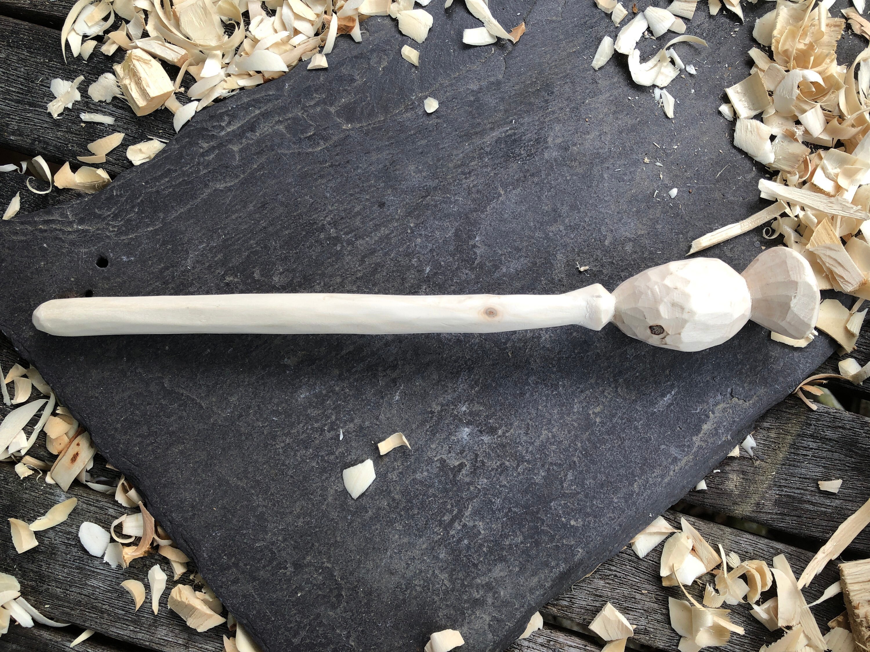 Wooden Spurtle - Willow - Hand Carved Spurtle / Spurtel / Spurtil ...