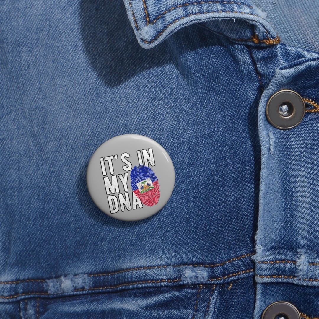My DNA Haiti Pin Button, Festival, Custom Gift, Souvenir, Pride ...