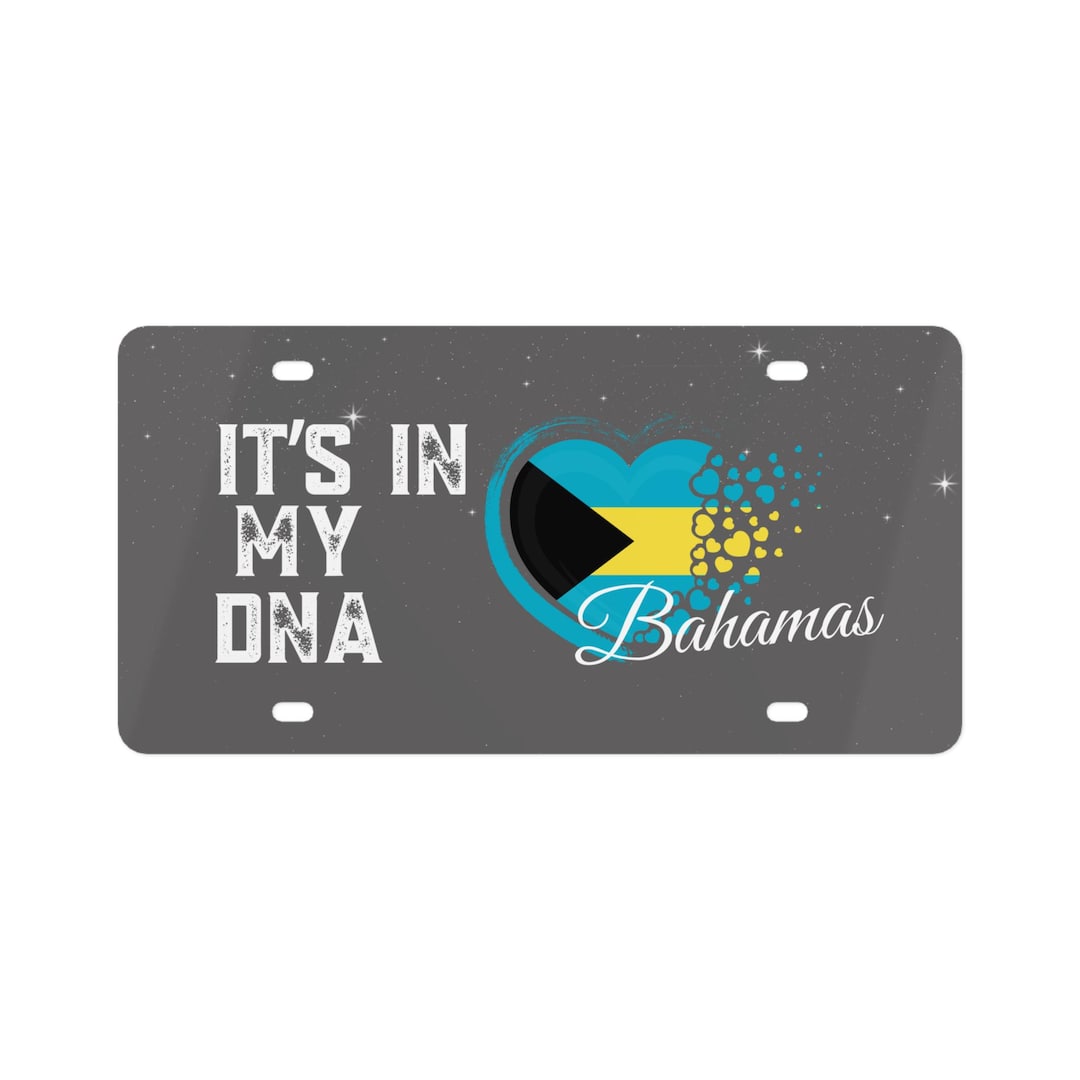 My DNA Bahamas License Plate, Car, Custom License, Gift, Bahamian ...