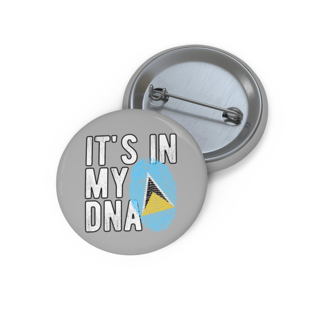 My DNA St. Lucia Pin Button, Festival, Custom Gift, Souvenir, Pride ...