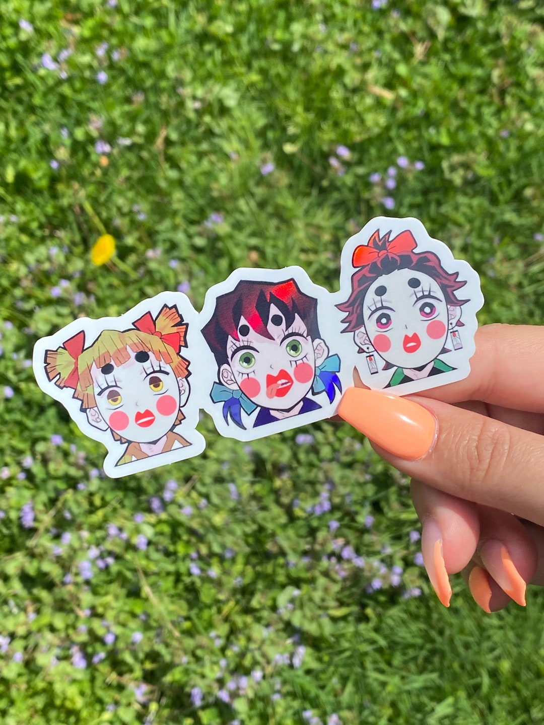 Holographic Vinyl Sticker Anime Sticker Anime Sticker Waterproof Anime ...