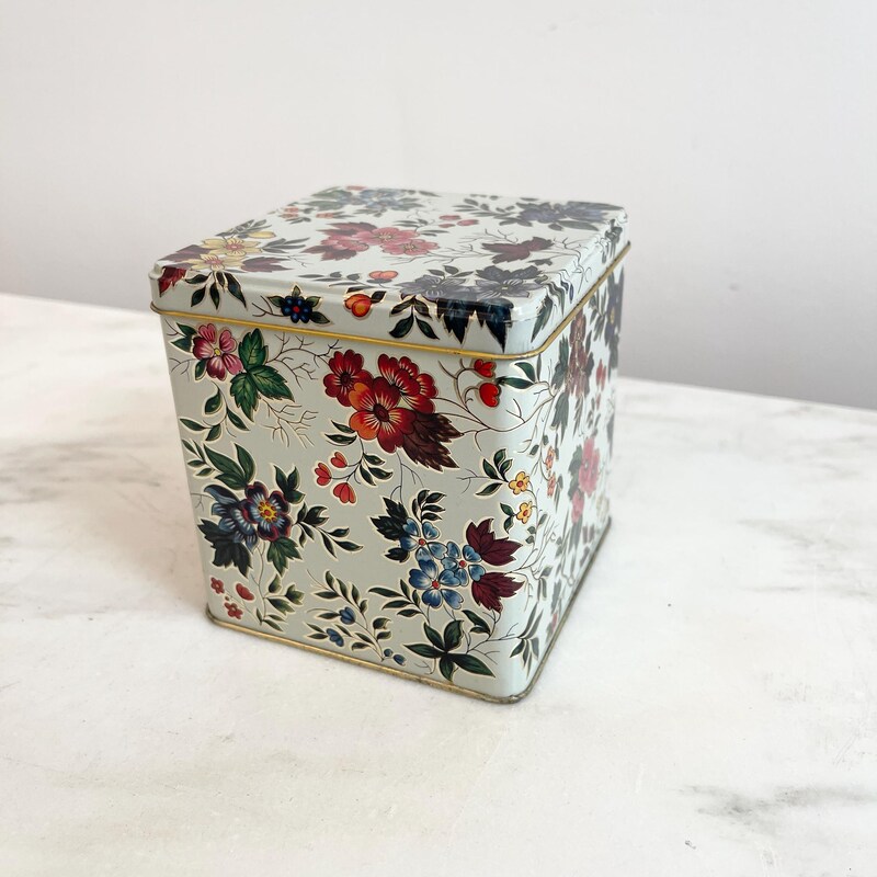 Floral Tin Box - Etsy