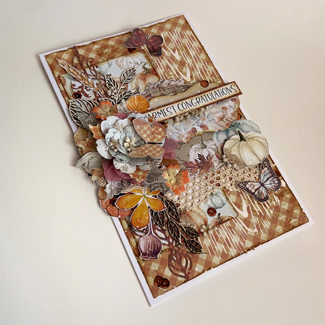 Gift Card. Scrapbooking Gift Card. Handmade Gift Card - Etsy