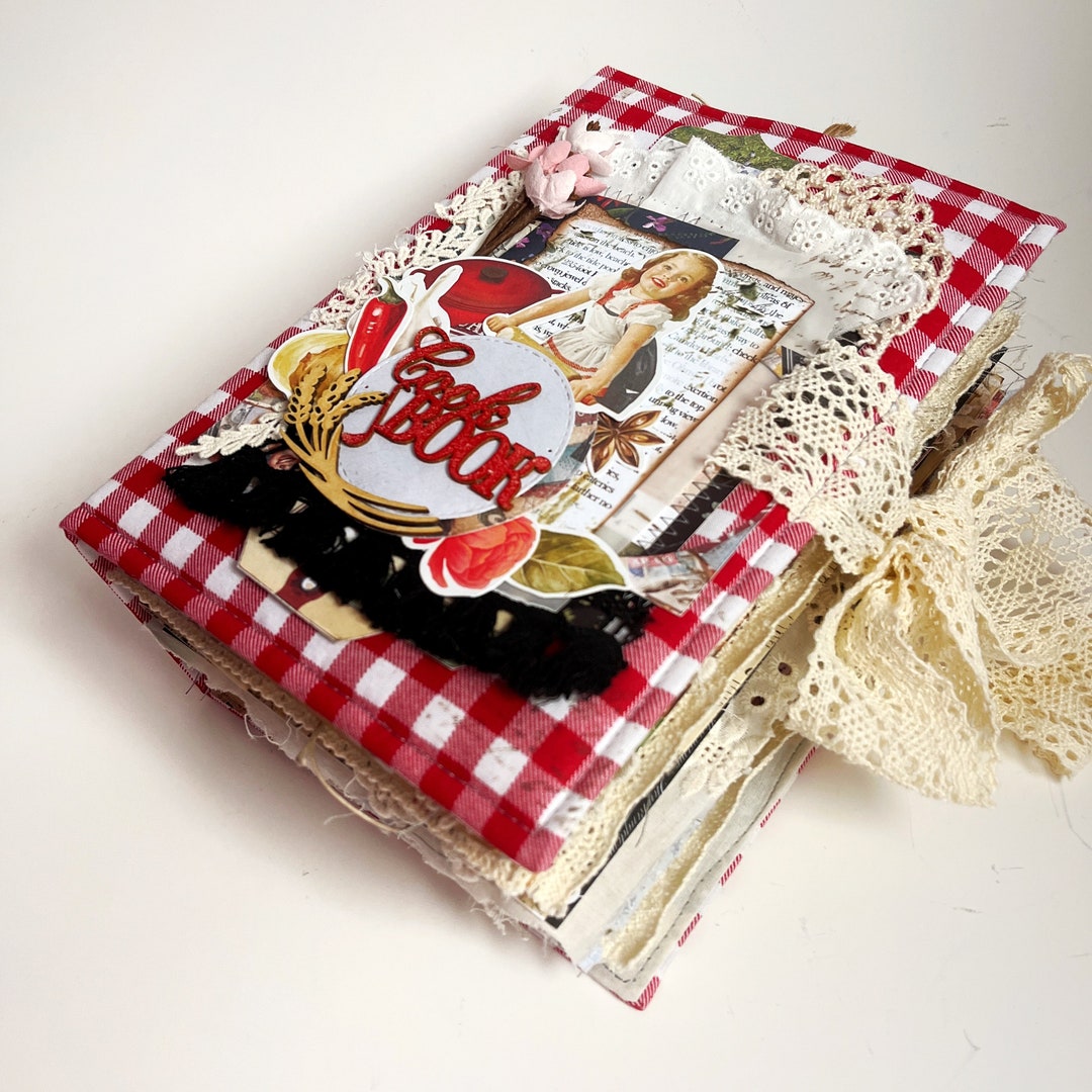 Cook Book. Junk Journal. Handmade Notebook. Junk Book. Vintage Cook ...
