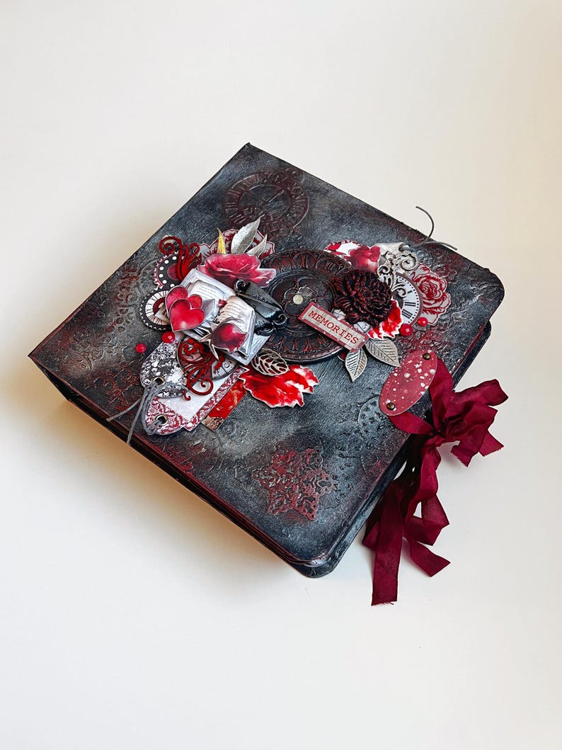 Mixed Media Photo Album. Handmade Photo Album. Romantic Photo Album ...