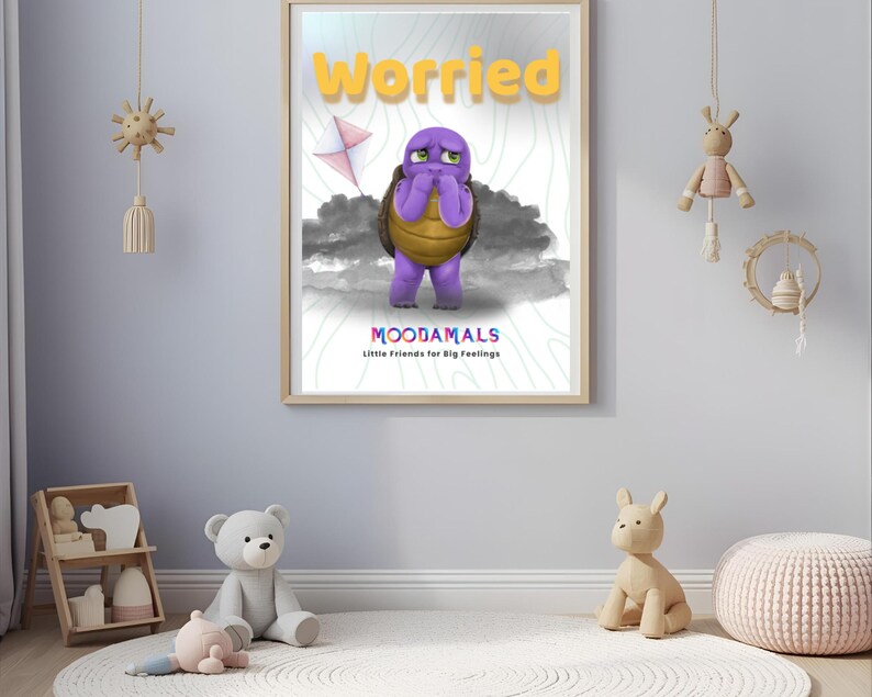 Worried Moodamals Poster | SEL Wall Art for Kids, Classroom, Children’s ...