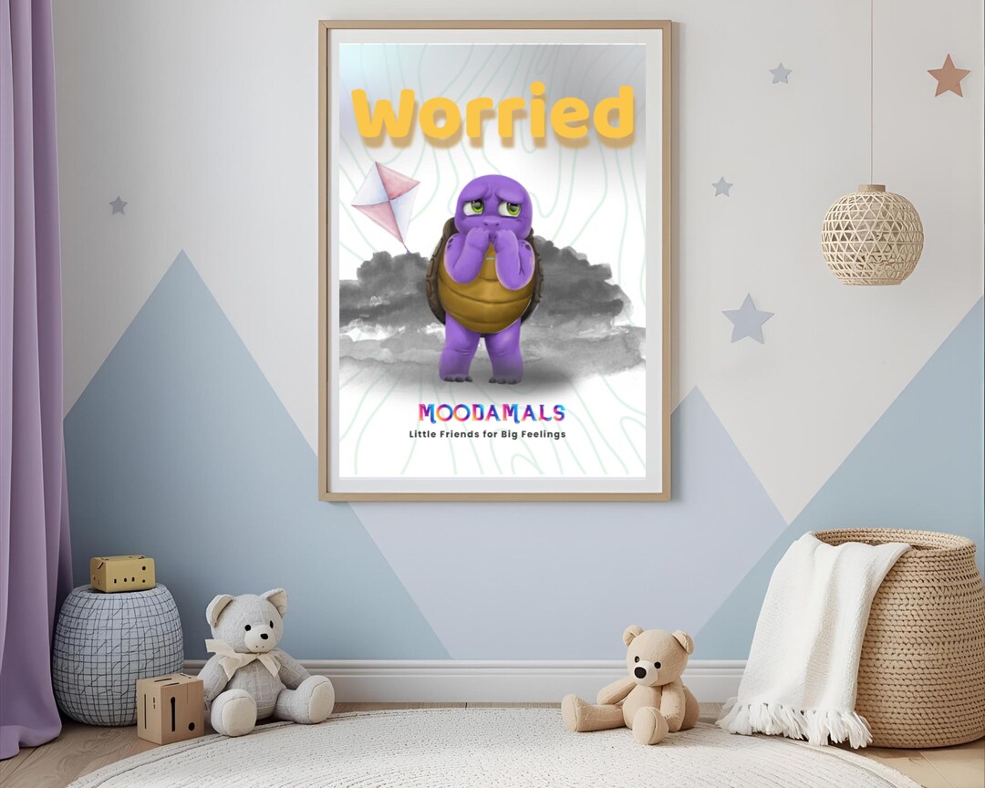 Worried Moodamals Poster | SEL Wall Art for Kids, Classroom, Children’s ...