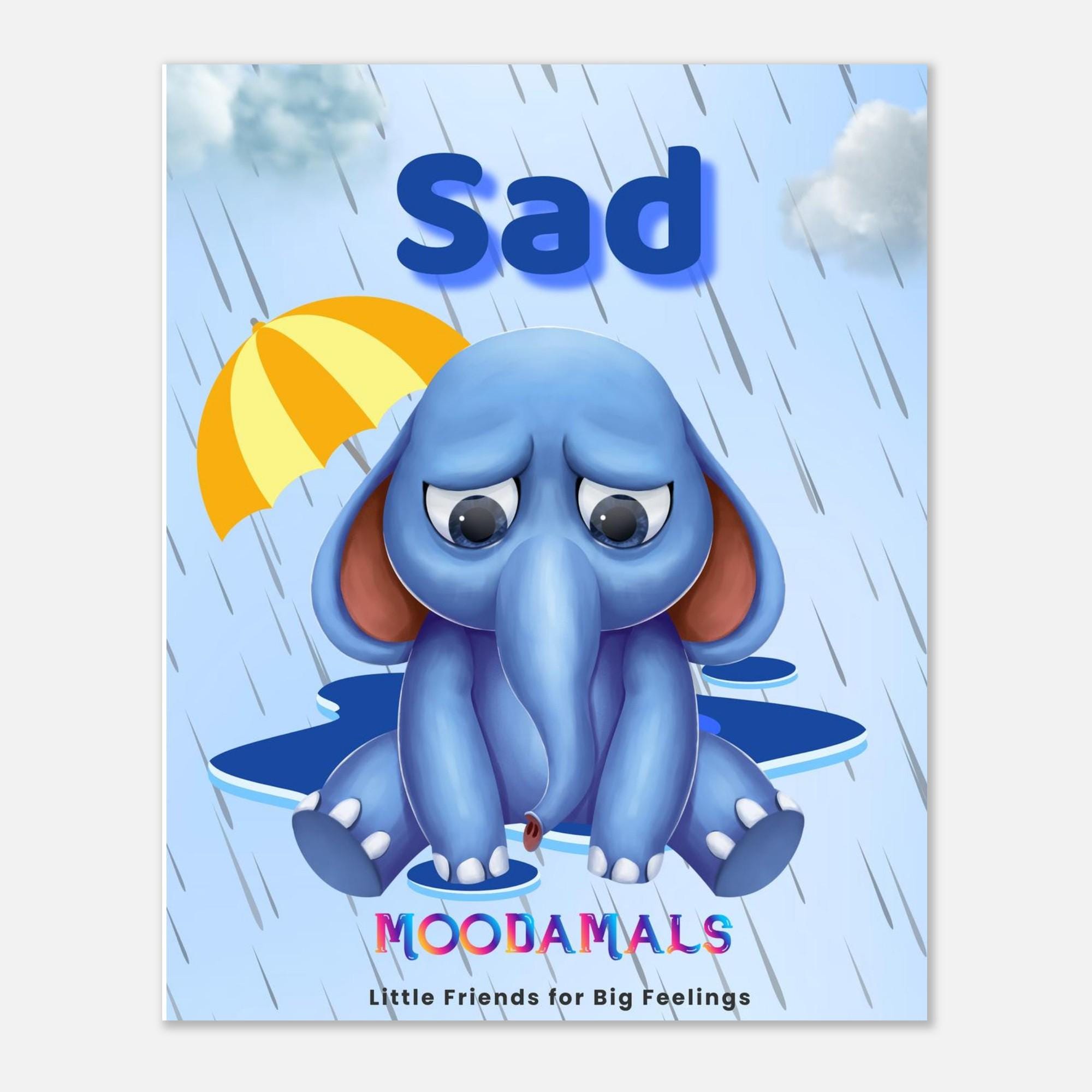 Sad Moodamals Poster | SEL Wall Art for Kids, Classroom, Children’s ...