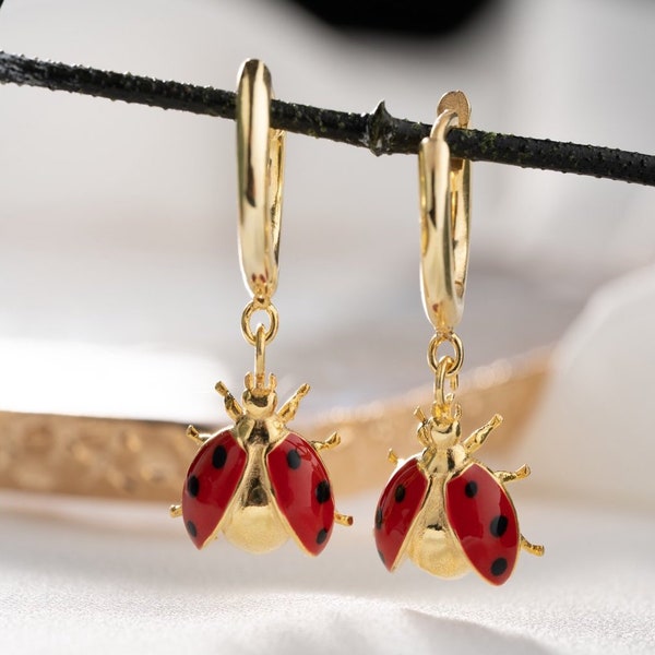 Ladybug Earrings - Etsy