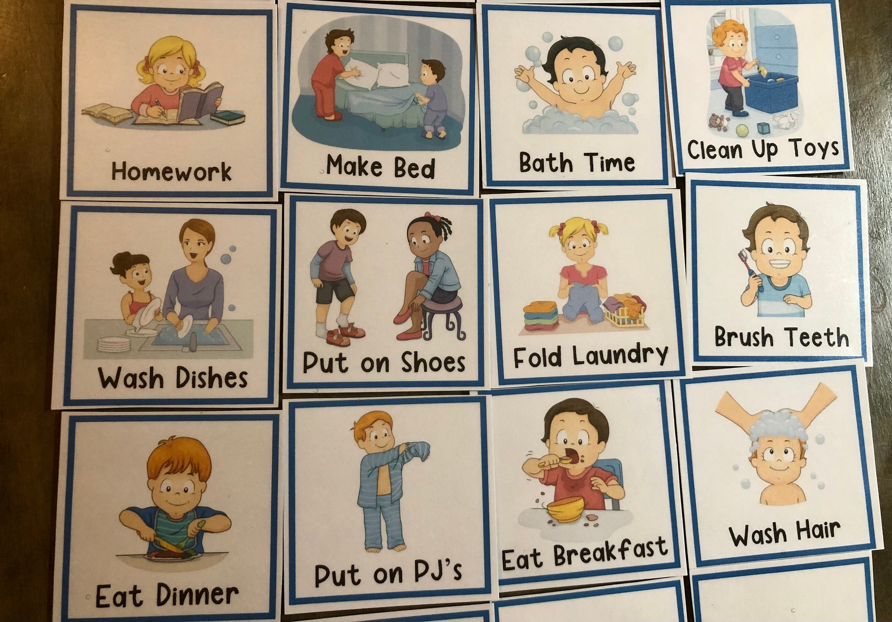 Chores Chart PECS Visual Schedule/ Visual Aid - Etsy Canada