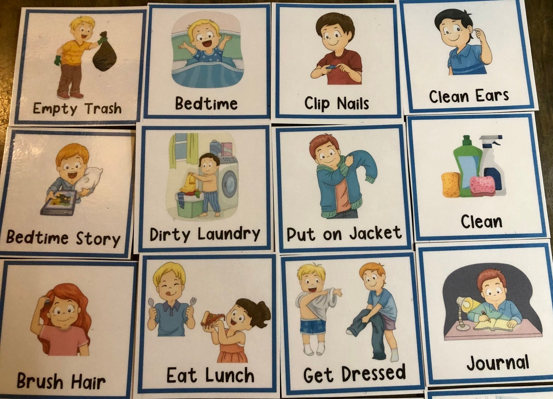 Chores Chart PECS Visual Schedule/ Visual Aid - Etsy Canada