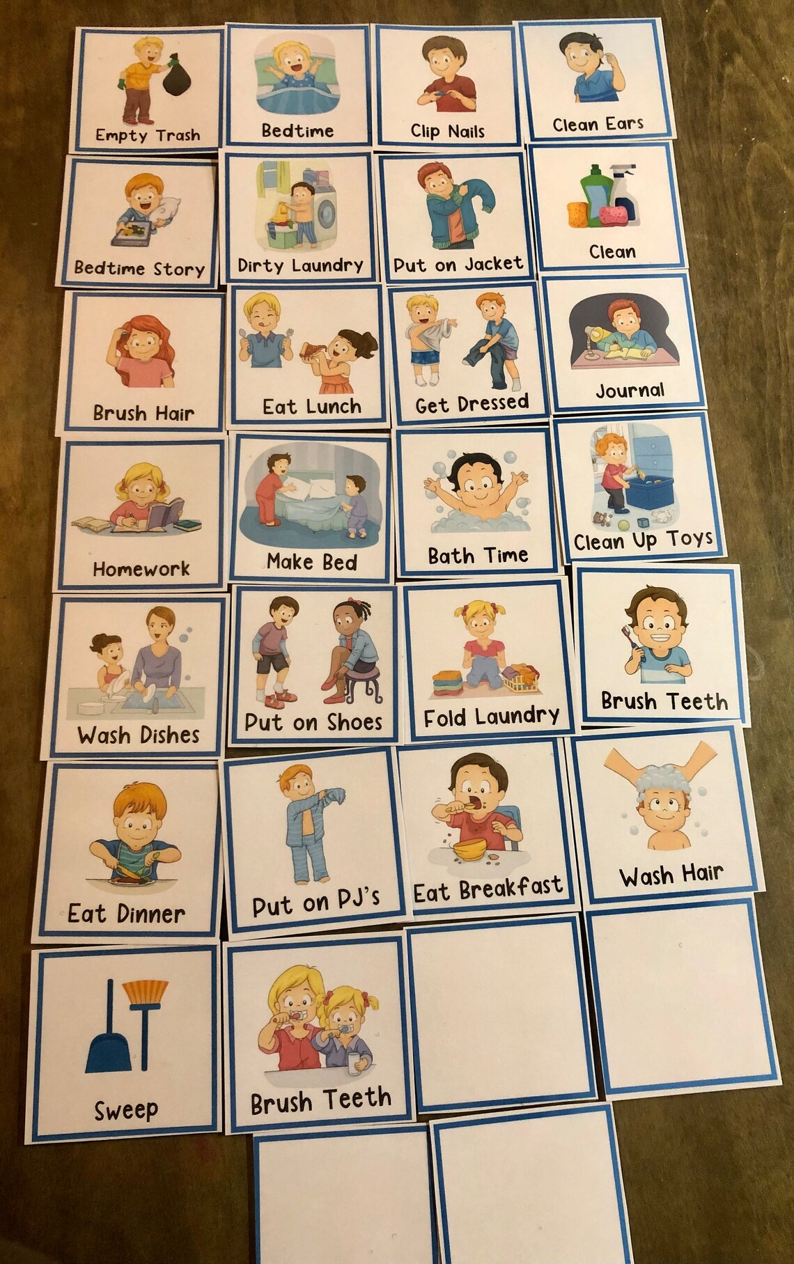 Chores Chart PECS Visual Schedule/ Visual Aid - Etsy Canada