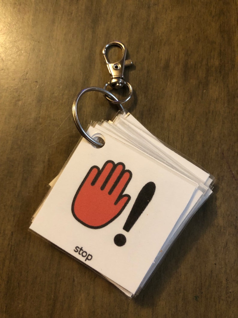 PECS Basic School Communication Cards Keyring - Etsy