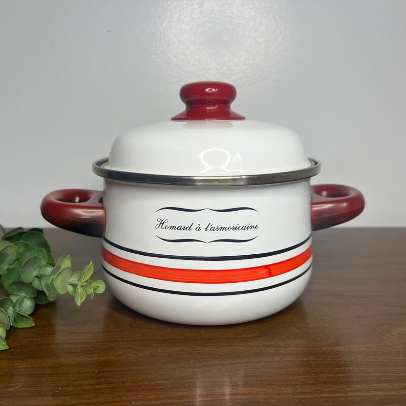 Enamel Pot With Lid - Etsy