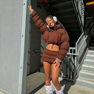 Crochet Puffer Jacket Pattern digital Download Winter - Etsy