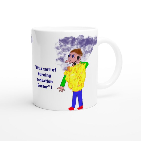 COMICAL MAN With His Clothes on FIRE Unique Funny Colourful - Etsy