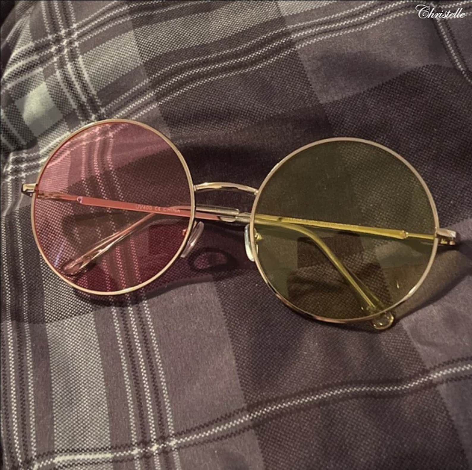 Spamton G. Spamton Glasses Pink and Yellow Circle Glasses - Etsy