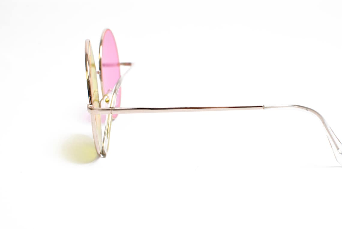 Spamton G. Spamton Glasses Pink and Yellow Circle Glasses - Etsy UK