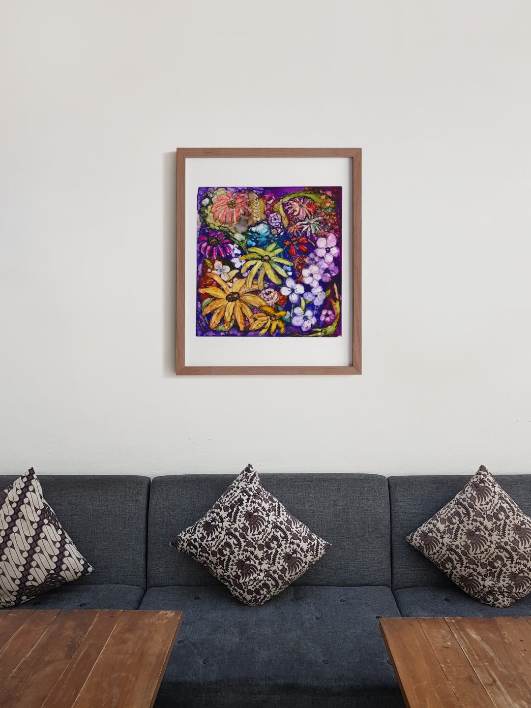 Art Print - "purple Flowers" - Etsy