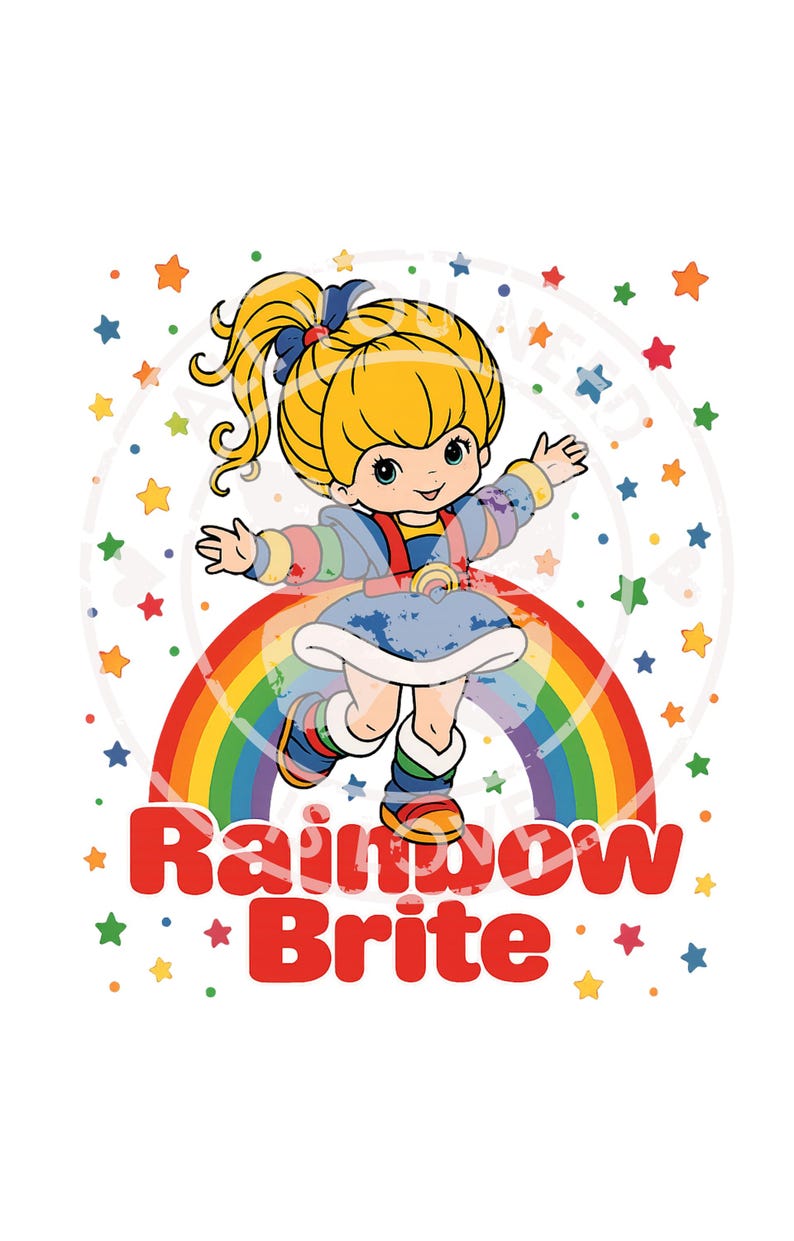 Rainbow Brite PNG: Retro 80s Cartoon Clipart Digital Download - Etsy