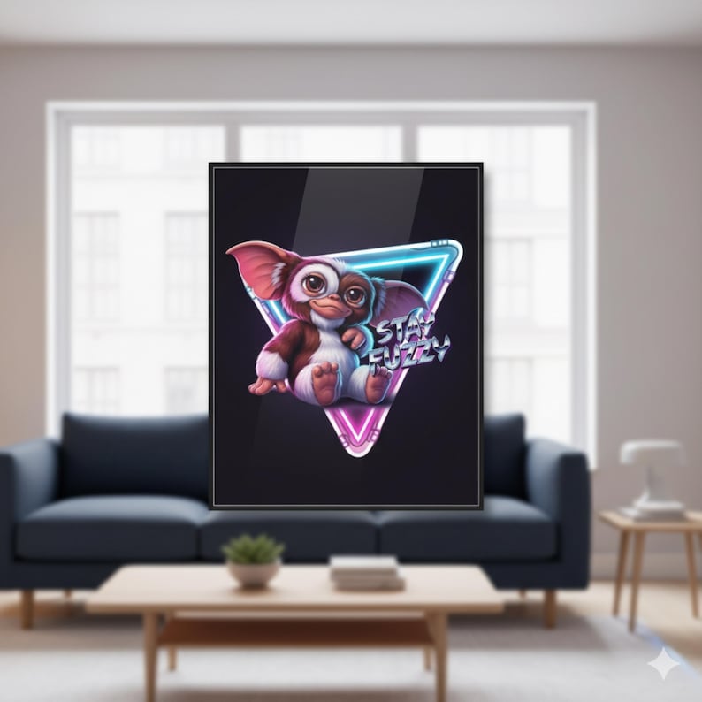 80s Gremlins PNG: Gizmo Neon Graphic Instant Digital Download - Etsy