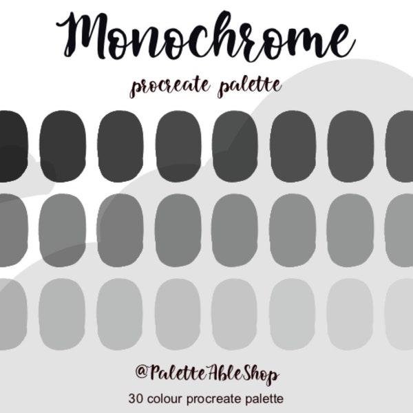 Gray Procreate Palette - Etsy
