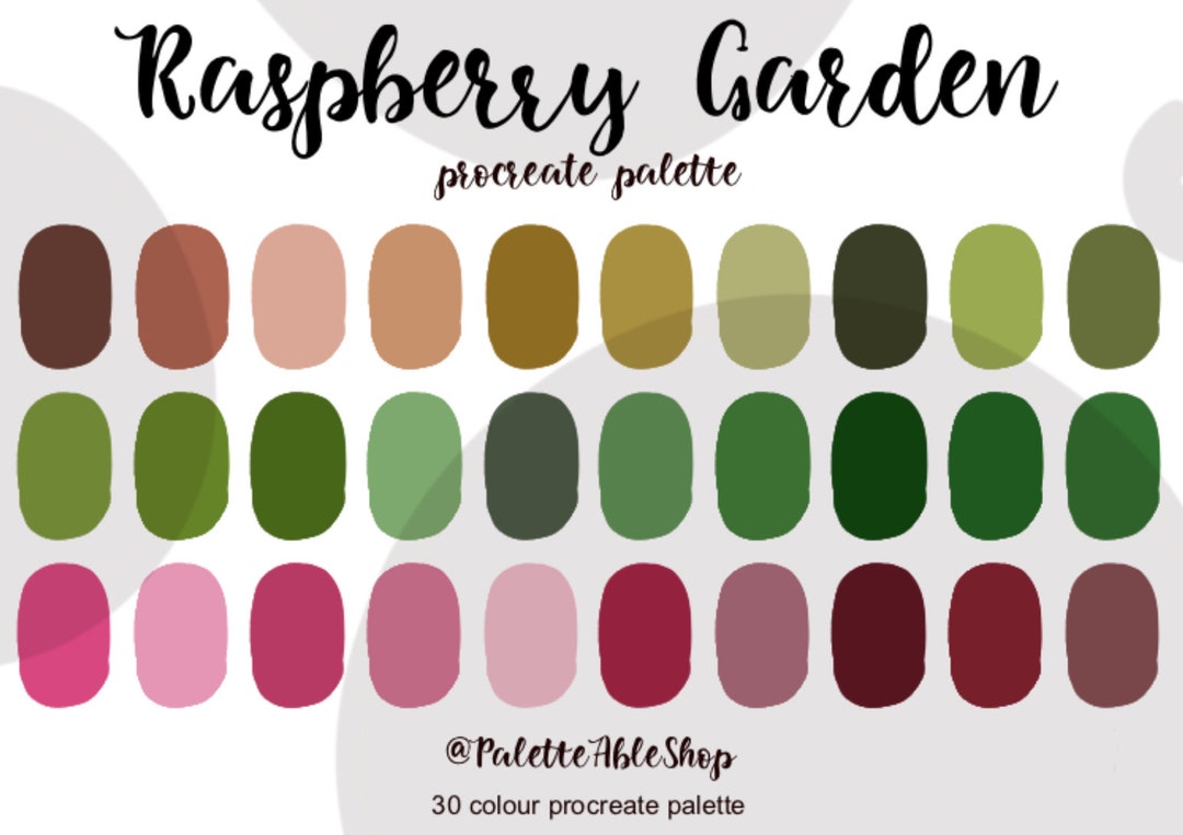 Raspberry Garden , Procreate Color Palette, Ipad, Color Palette ...