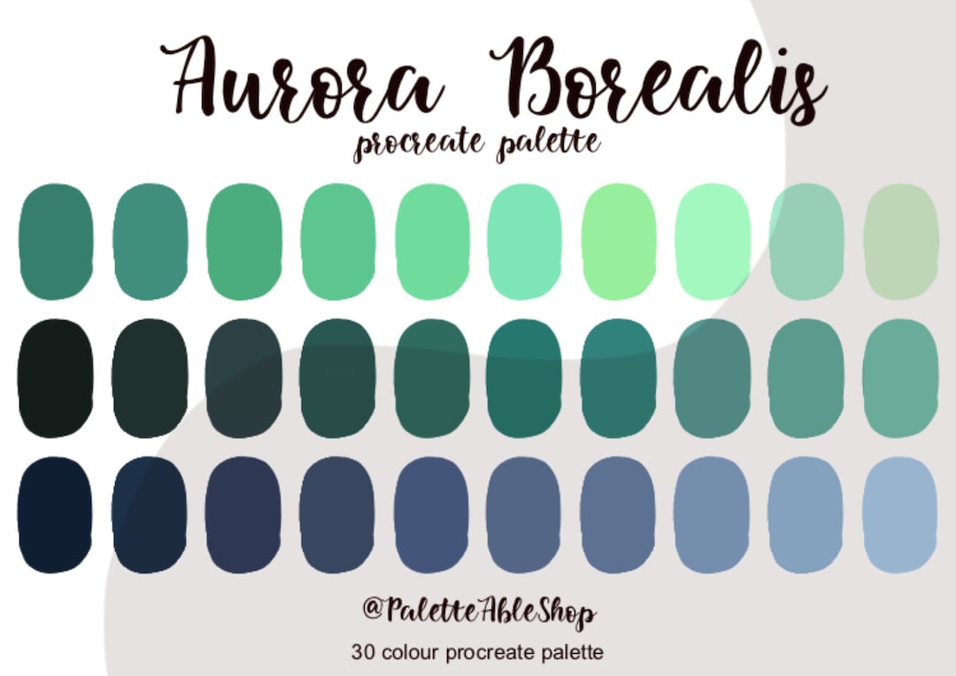 Aurora Borealis Procreate Color Palette iPad Color - Etsy Australia