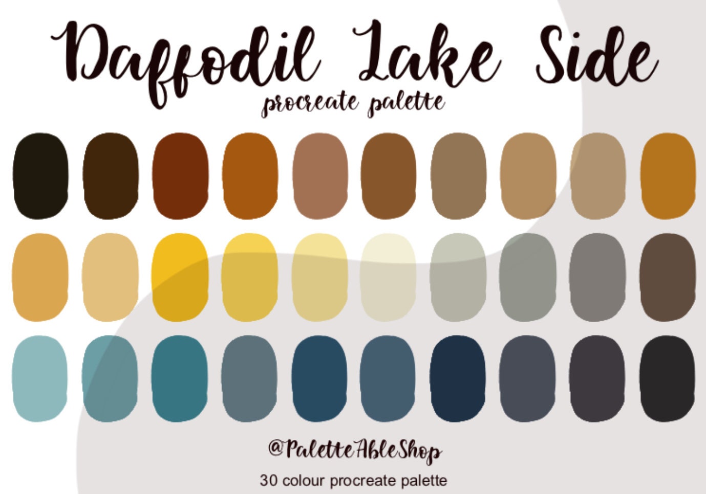 Daffodil Lake Side , Procreate Color Palette, Ipad, Color Palette ...