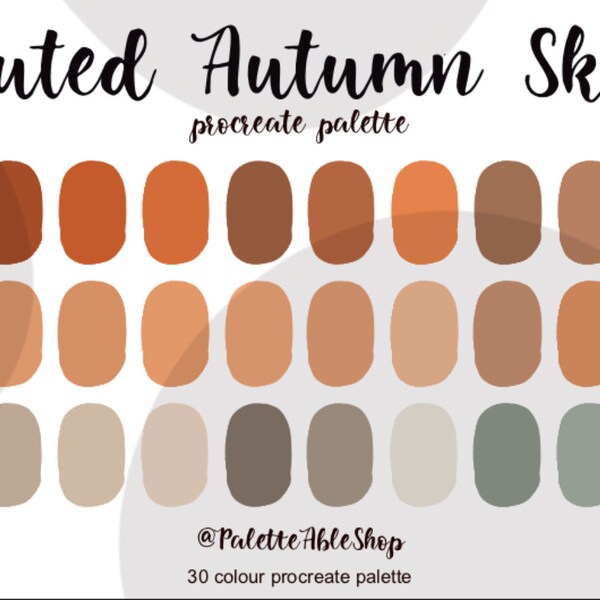 Muted Autumn Color Palette - Etsy