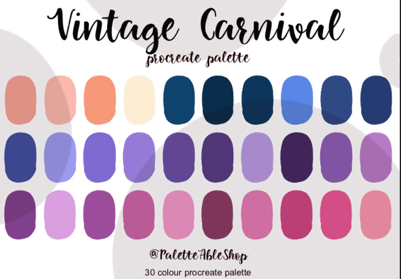 Vintage Carnival Procreate Color Palette iPad Color - Etsy Canada