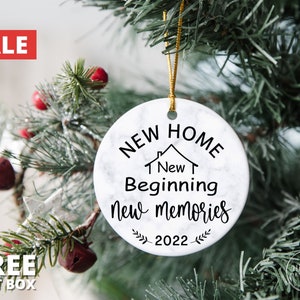 New Home, New Beginning, New Memories Ornament, Personalized First Christmas in Our New Home ...