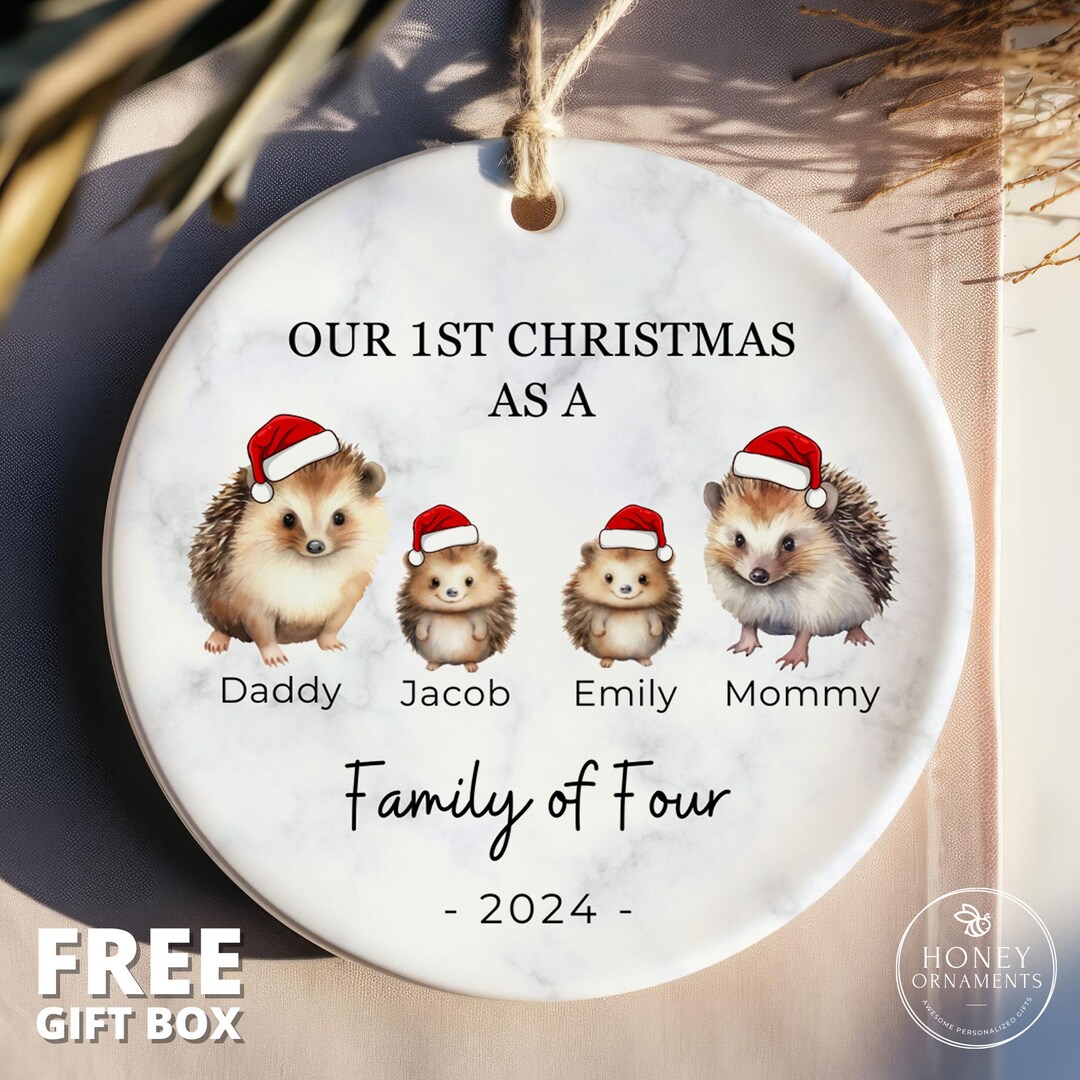Family of Four Christmas Ornament, Family of 4, Family of 4 Ornament ...