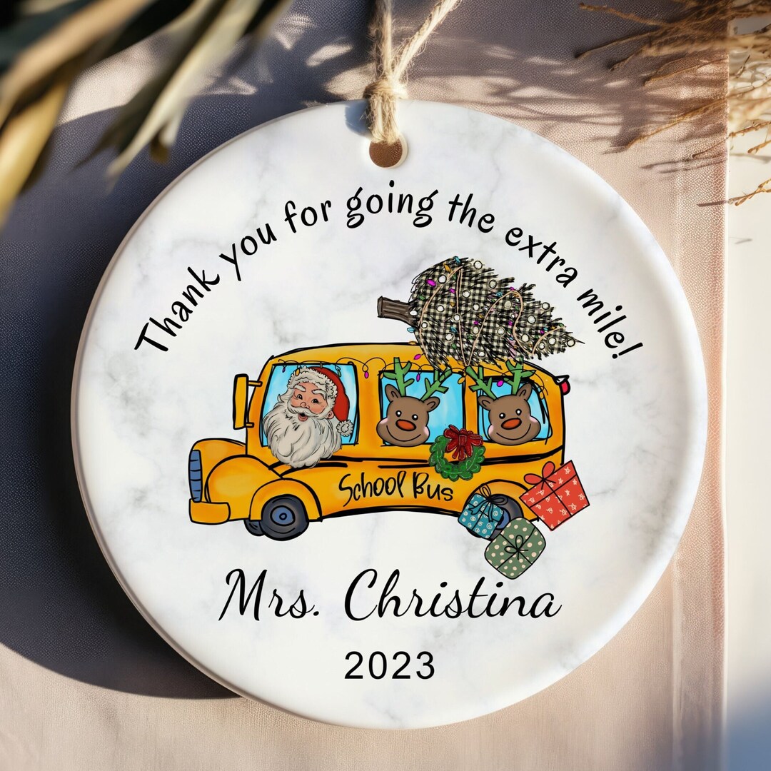 Personalized School Bus Driver Ornament, Best Bus Driver Ornament ...
