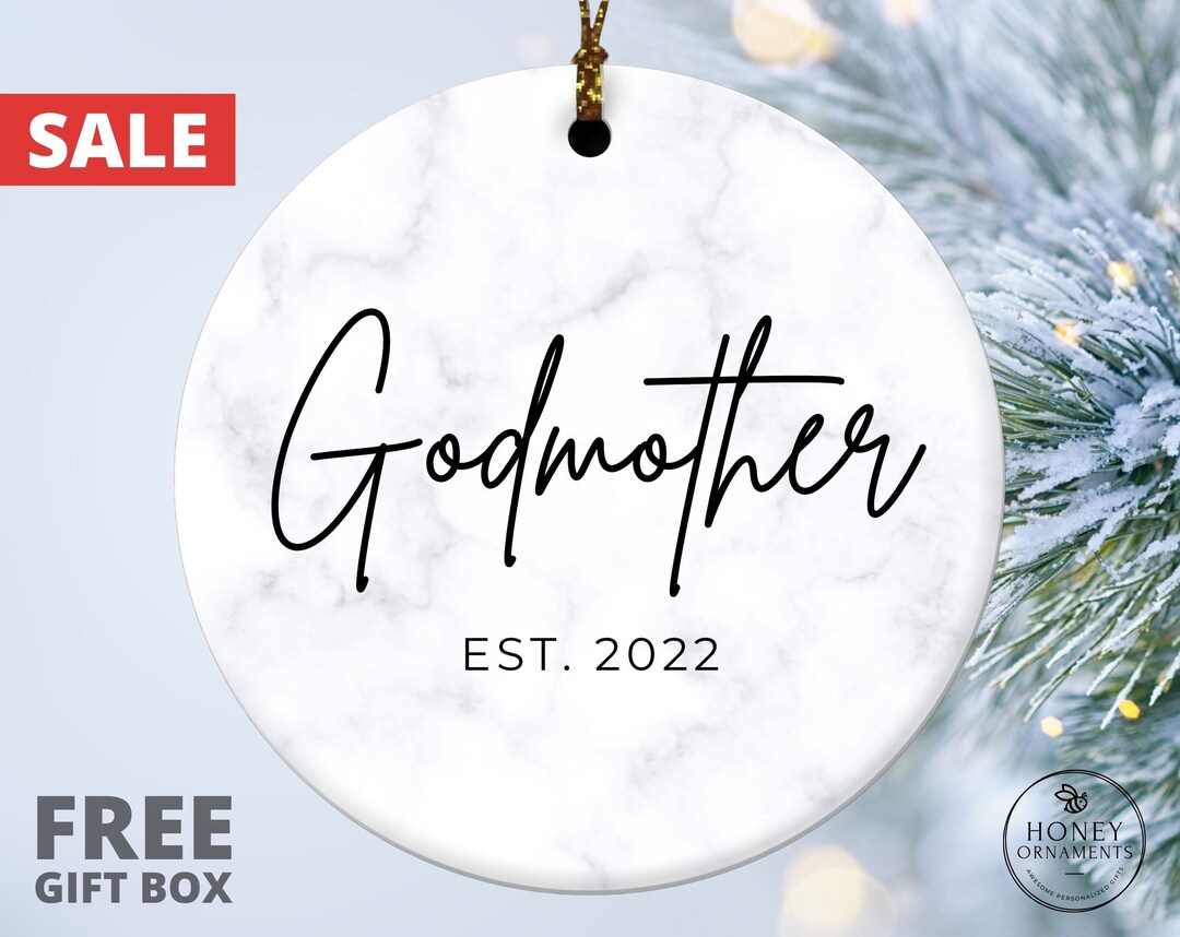 God Mother Ornament, Personalized Godmother Gift, Custom God Mother ...