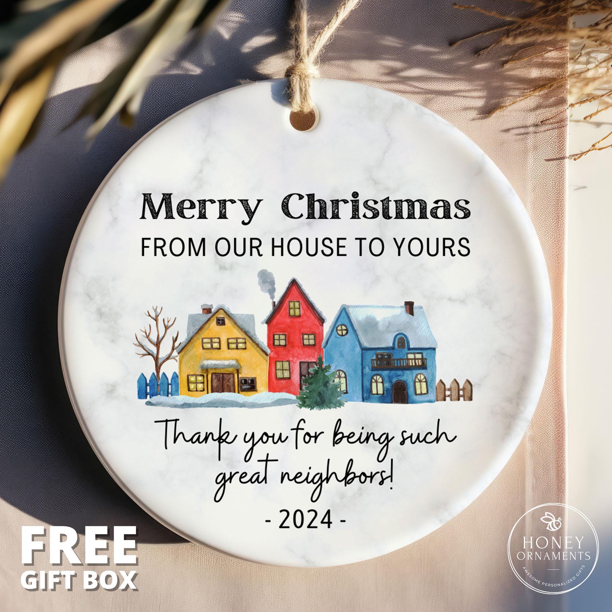 Neighbor Christmas Ornament, Christmas Gift for Neighbor, Best Neighbor ...