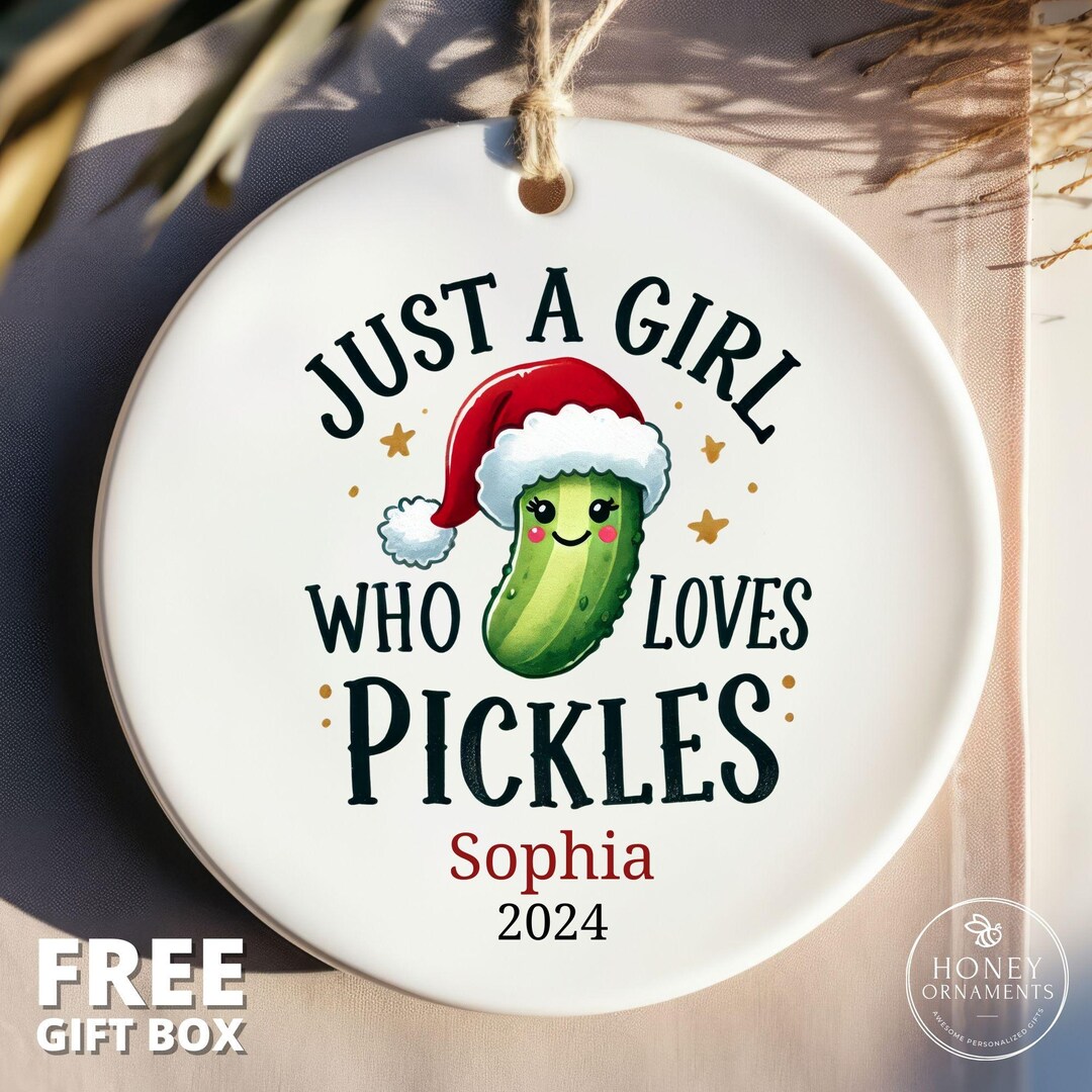 Just a Girl Who Loves Pickles, Pickle Lover Gift for Her, Funny Pickle ...