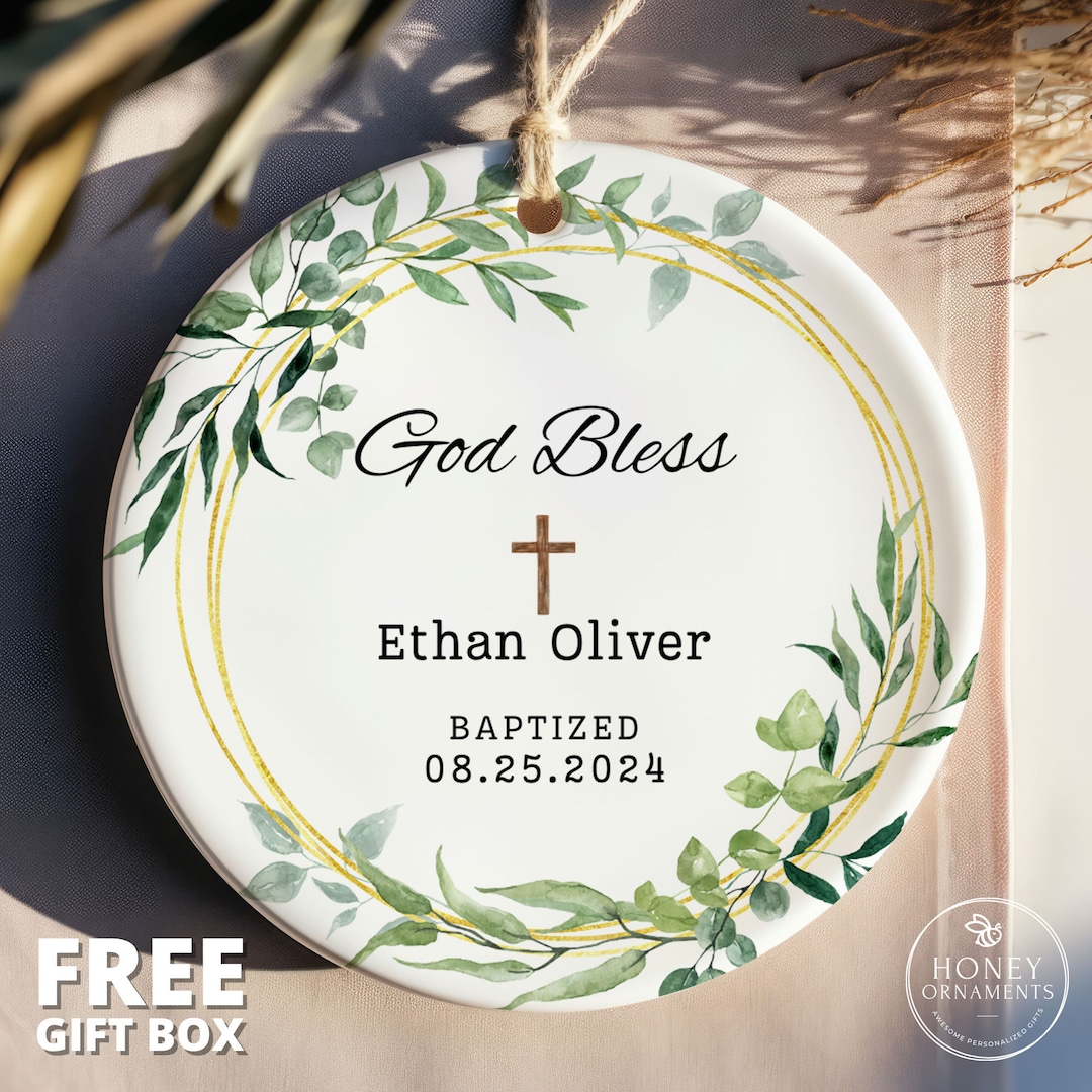 Baptism Gift for Boy, Custom Christening Gift, Baptism Ornament ...