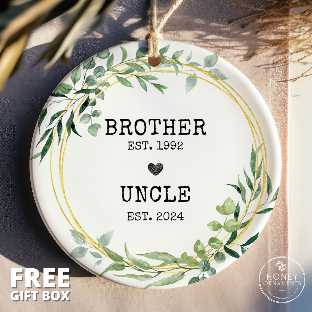 Gift for New Uncle, Promoted to Uncle Gift, Brother to Uncle Ornament ...
